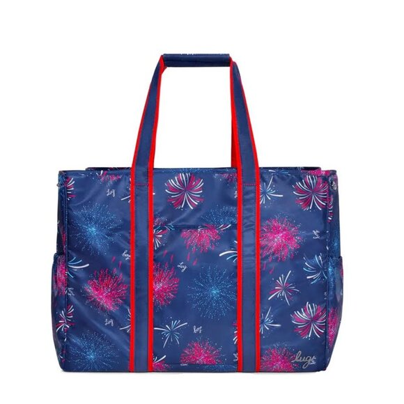 lug | Bags | Lug Rover Xlarge Carryall Tote Firework Navy Red White And ...